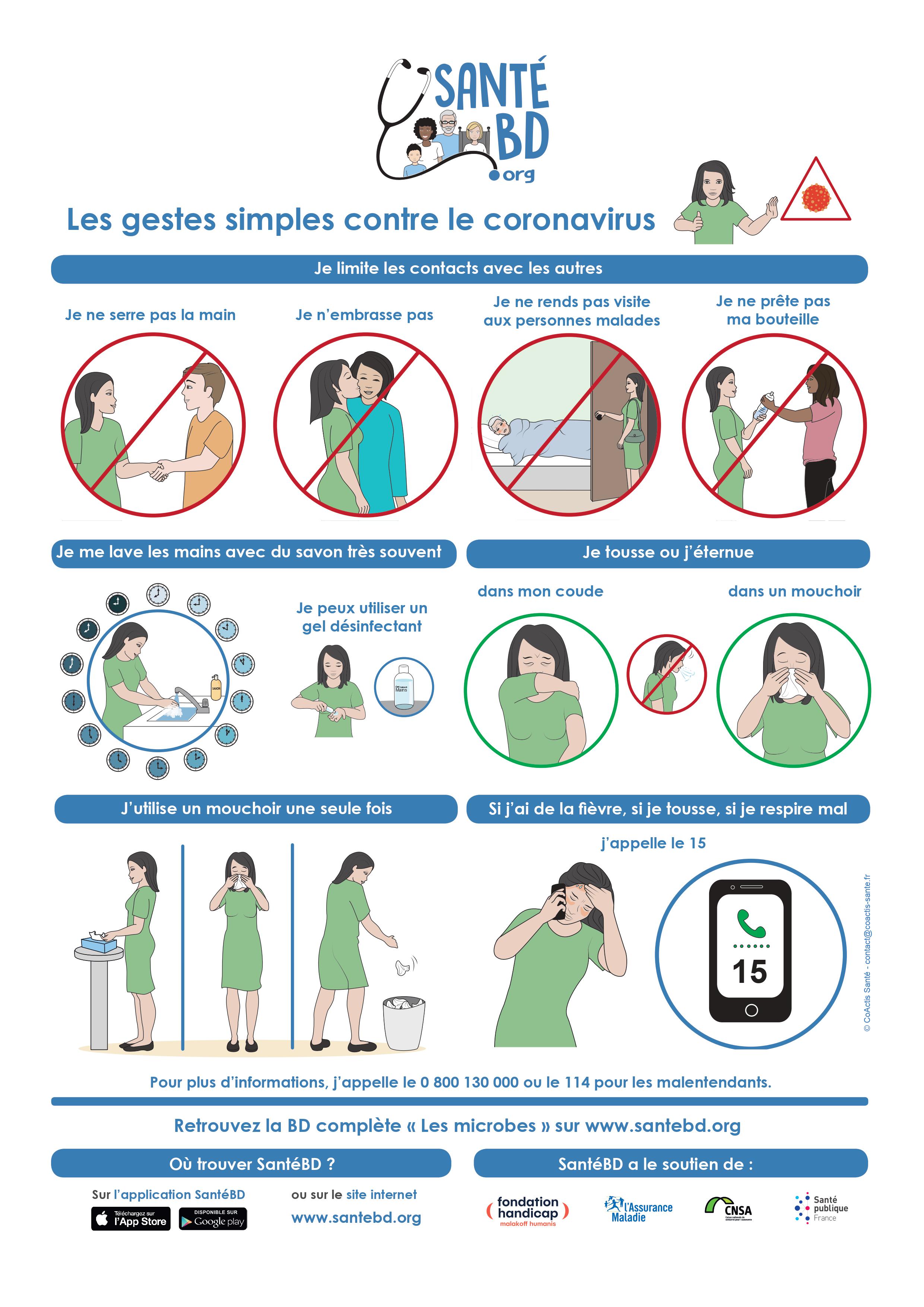LES GESTES SIMPLES CONTRE LE CORONAVIRUS – AAD-France