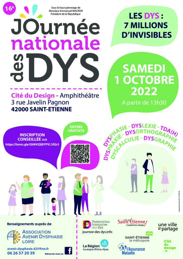 JOURNEE DES DYS à ST-ETIENNE le samedi 1er octobre 2022 – AAD-France
